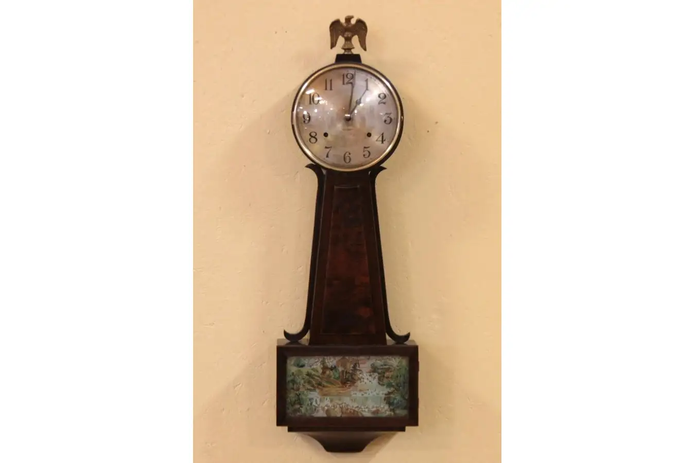 Gilbert Antique Mahogany Banjo Clock