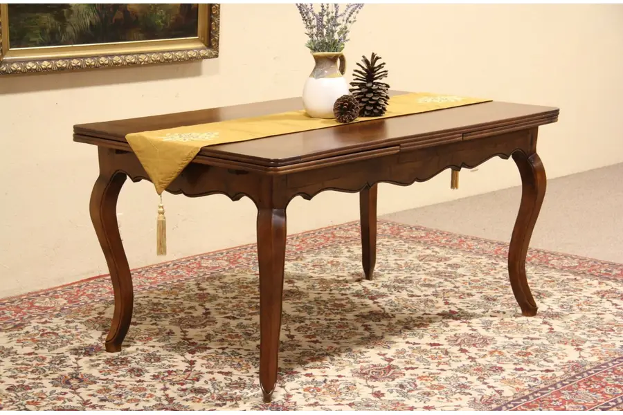 Country French Antique 1890 Cherry Dining or Library Table