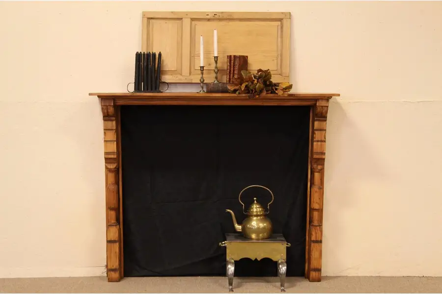 Victorian 1880's Pine Fireplace Surround