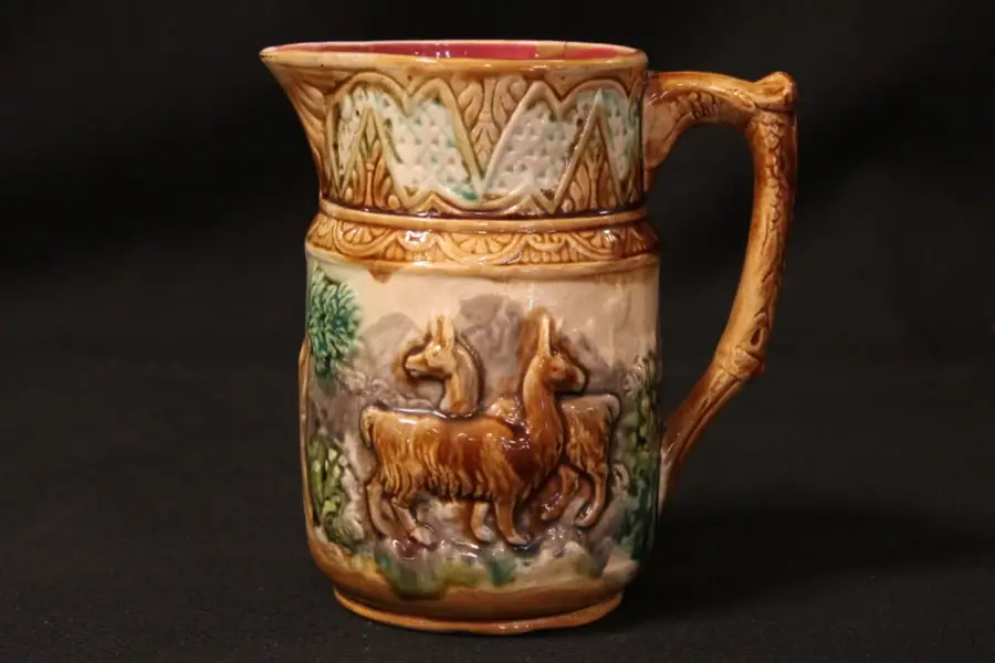 Majolica Antique Llama Pitcher