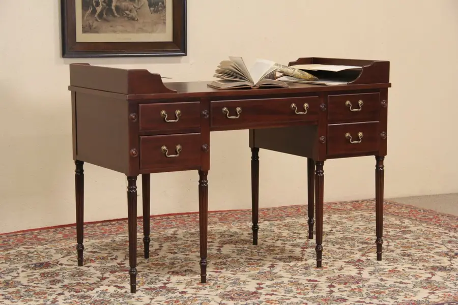George Washington 1930's Vintage Mahogany Desk, Boston Store Milwaukee