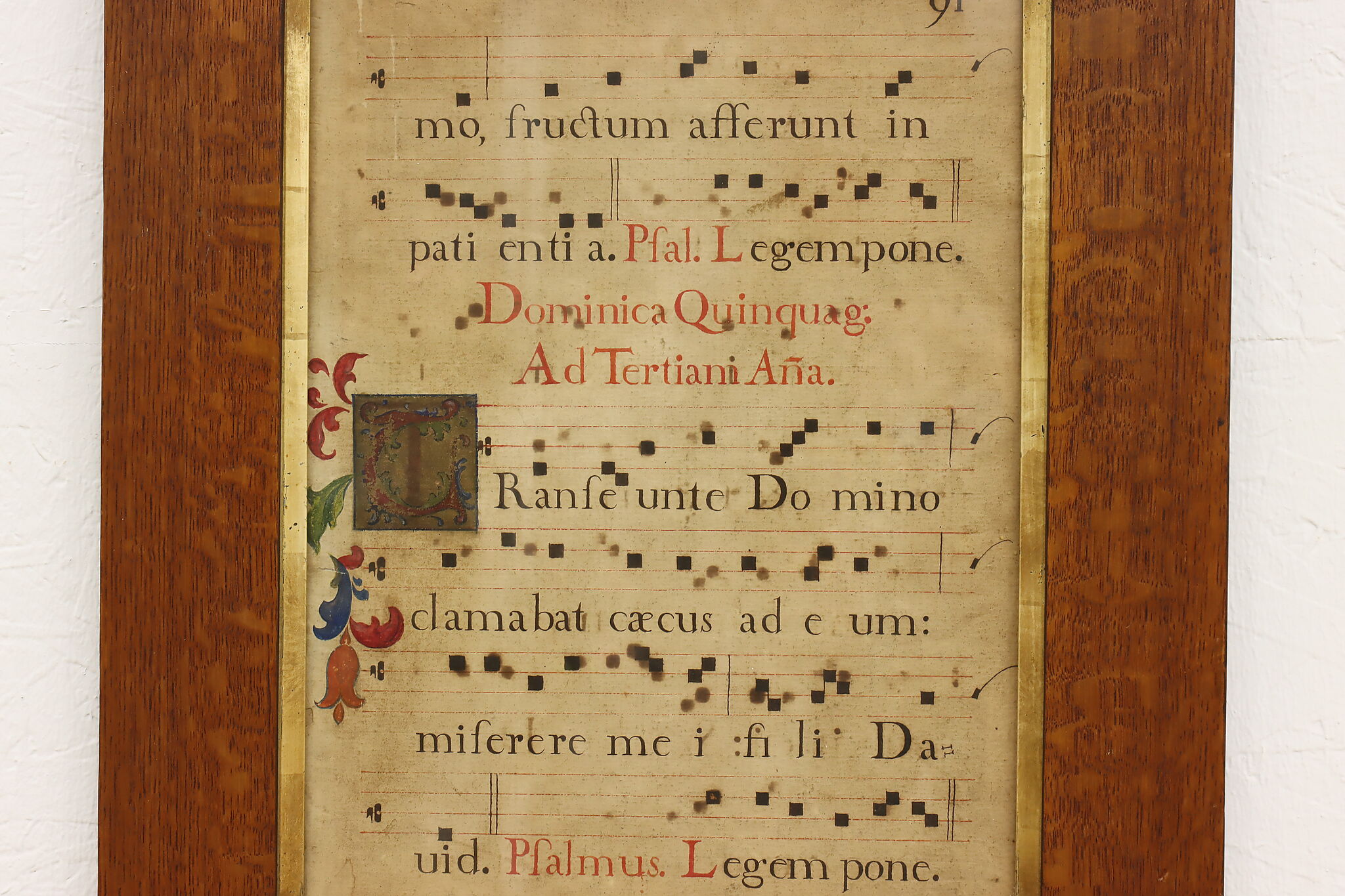 Latin Antique 1700s Hand Painted Music Manuscript Score