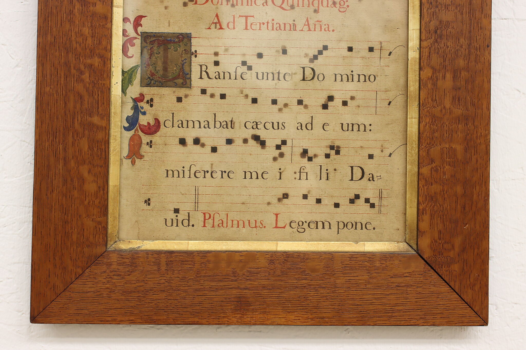 Latin Antique 1700s Hand Painted Music Manuscript Score