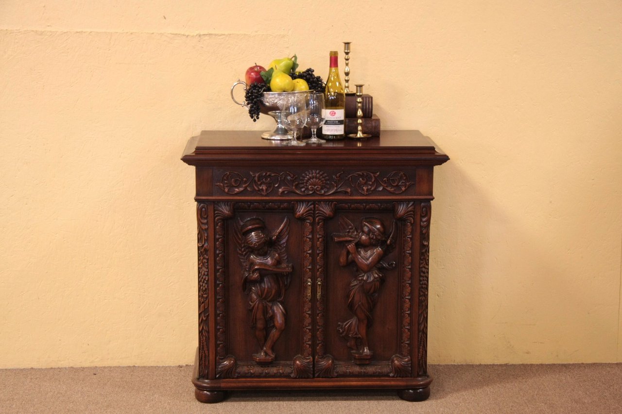 Console Cabinet, Carved Musical Angels