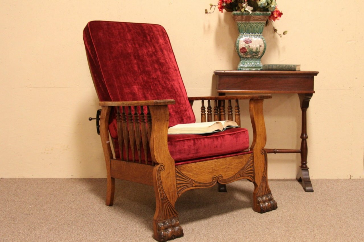 Oak Antique Morris Recliner Chair