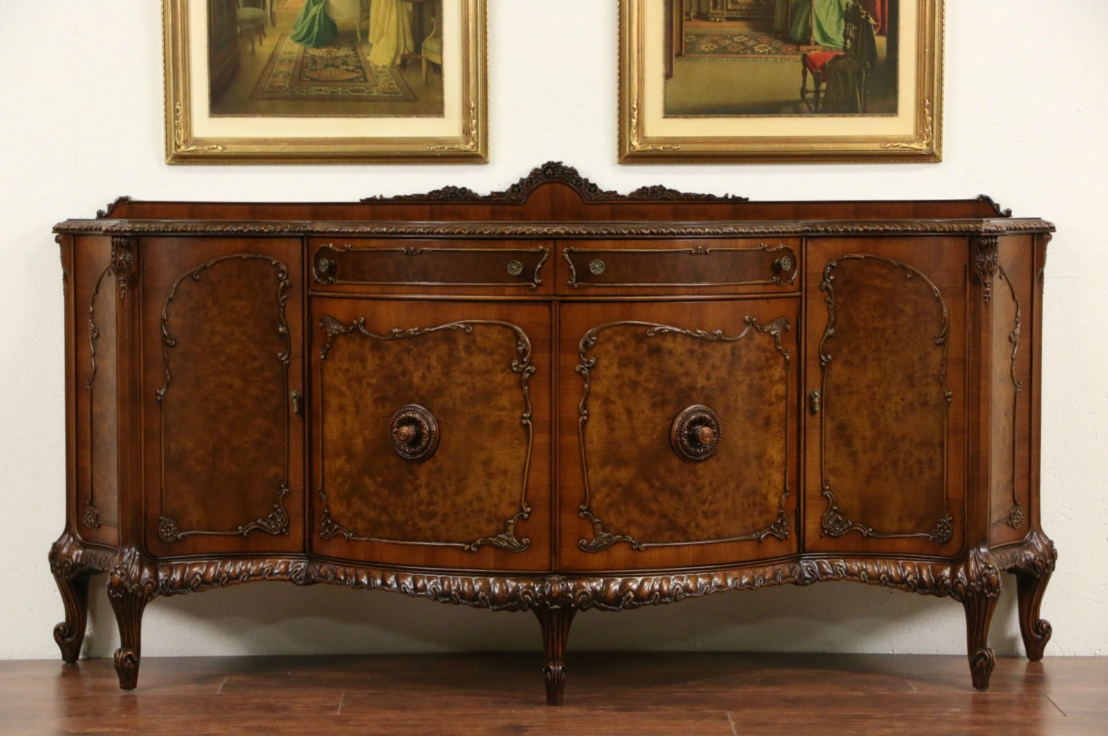 Romweber Louis XV de Gaulle Carved Sideboard, Server or Buffet