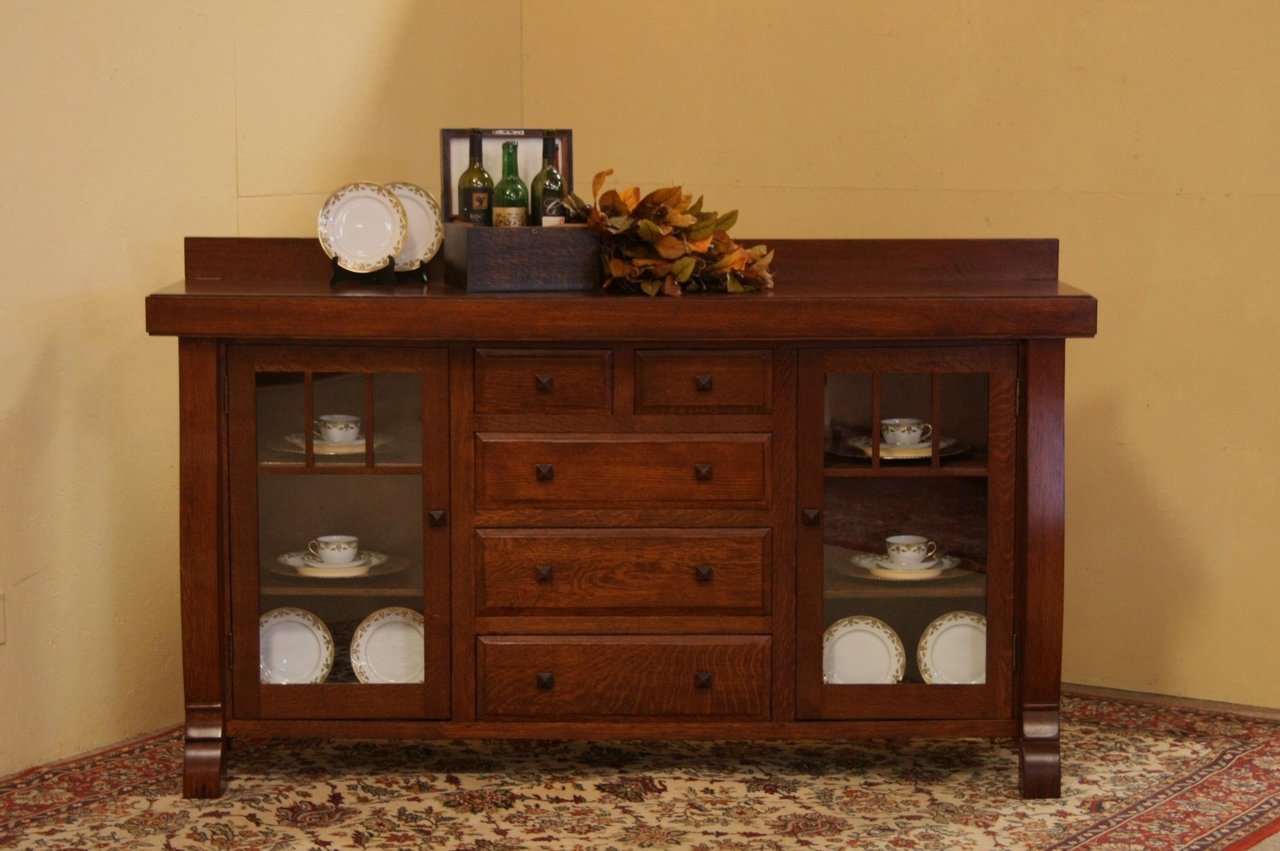 Arts & Crafts Antique Early 1900 Sideboard Buffet