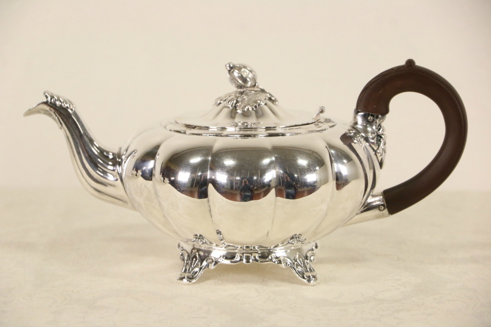 Sheffield Melon Pattern by Community Silverplate Signed Teapot