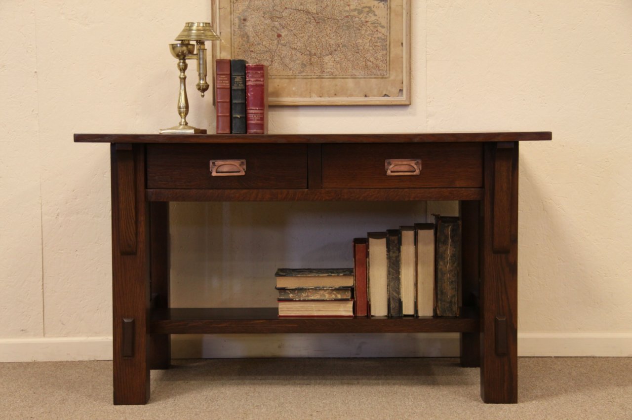 Arts & Crafts Mission Oak Library Desk Table