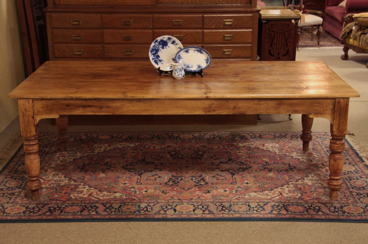 Country Pine Antique 7' Farmhouse Harvest Table