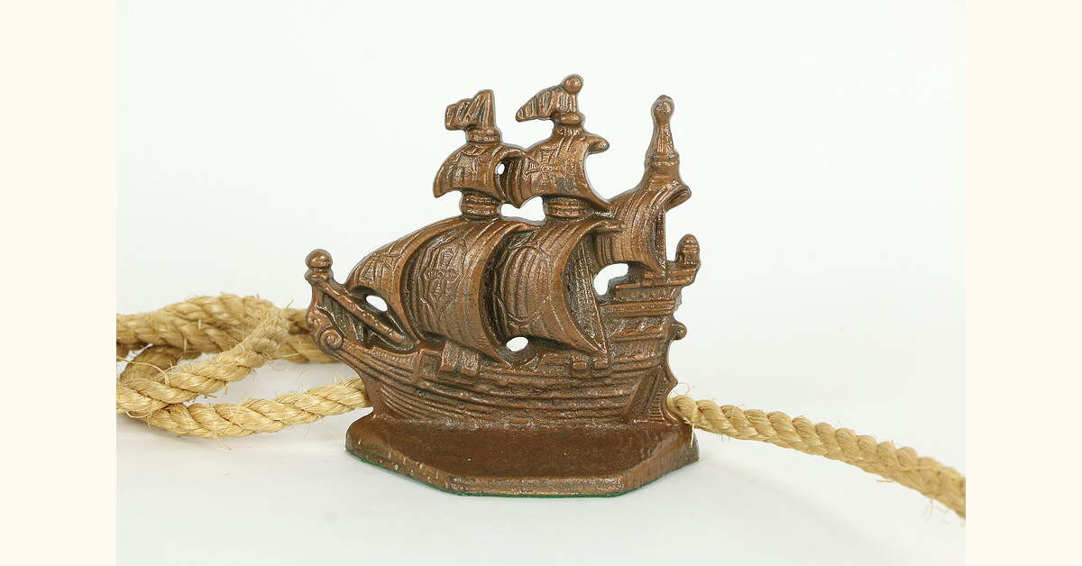 Clipper Ship Antique Iron Doorstop