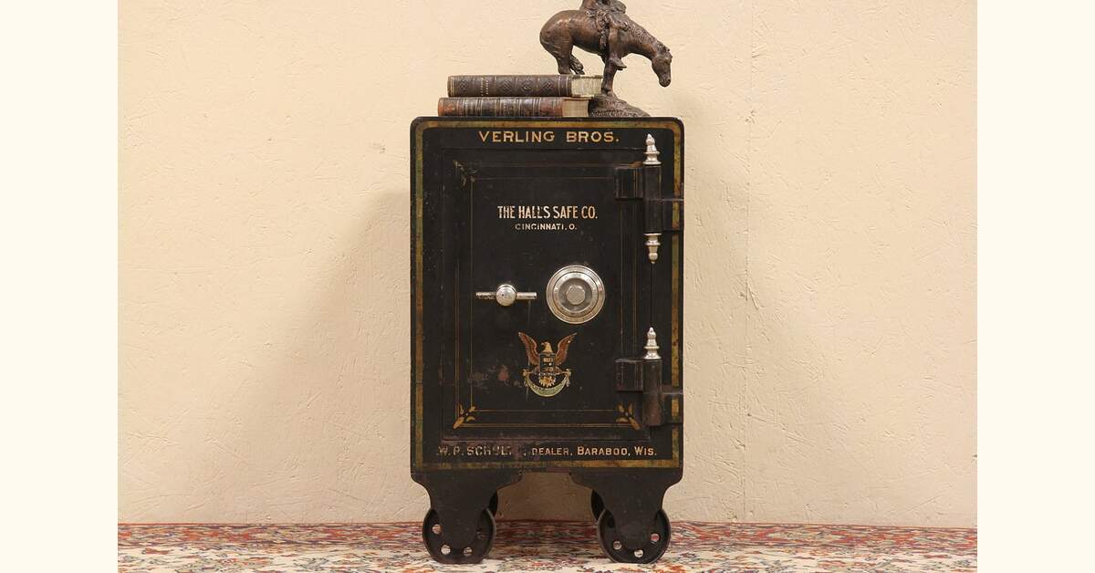 Hall Cincinnati Antique 1906 Iron Safe