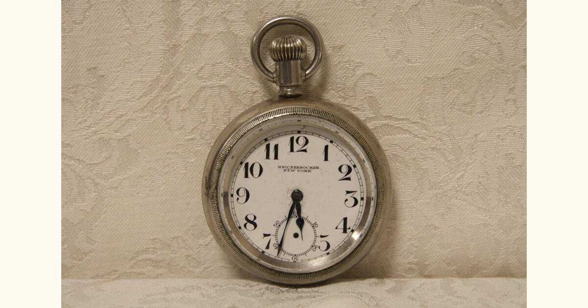 Knickerbocker NY Antique Railroad Pocket Watch Not Working