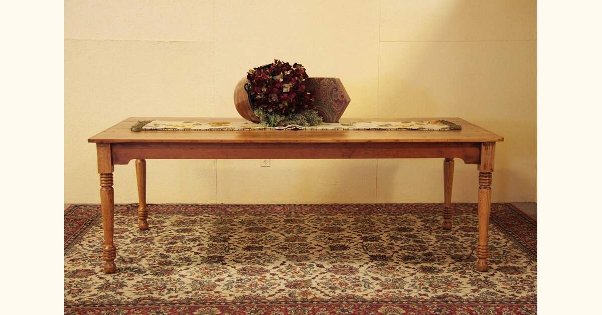 Primitive Pine 7' Country Harvest Table