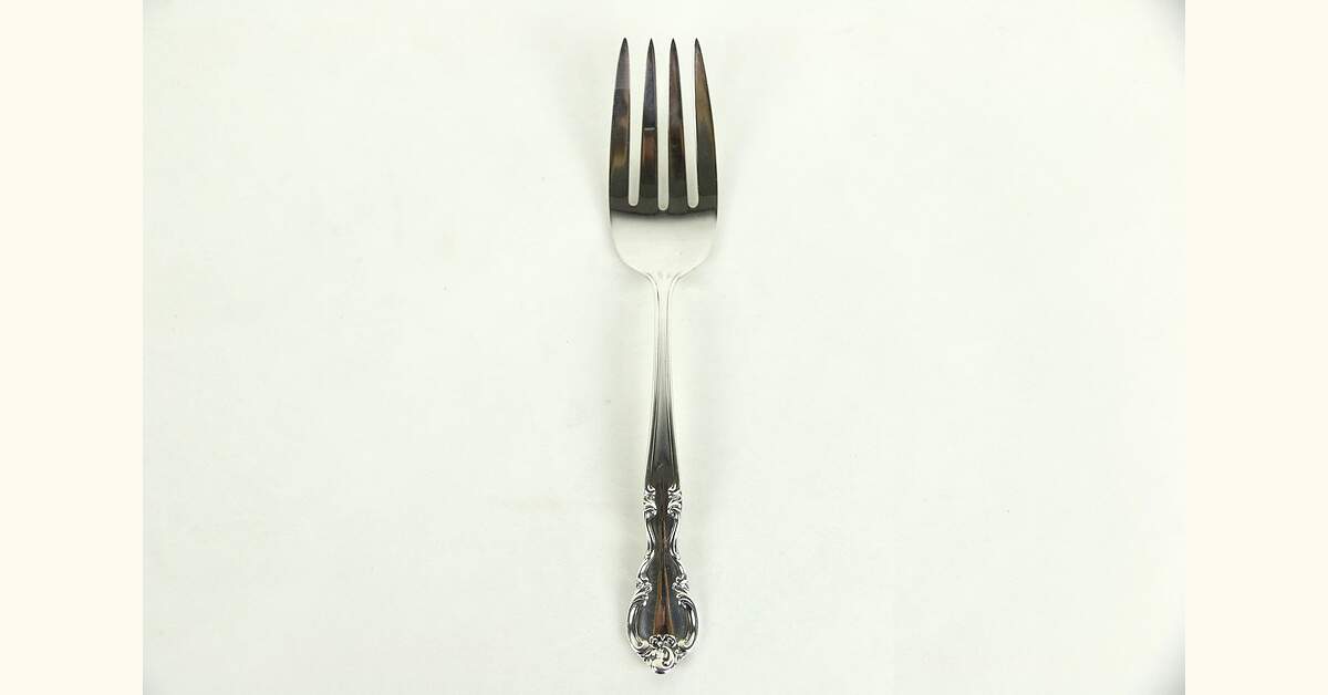 Easterling American Classic 8" Sterling Silver Meat Serving Fork