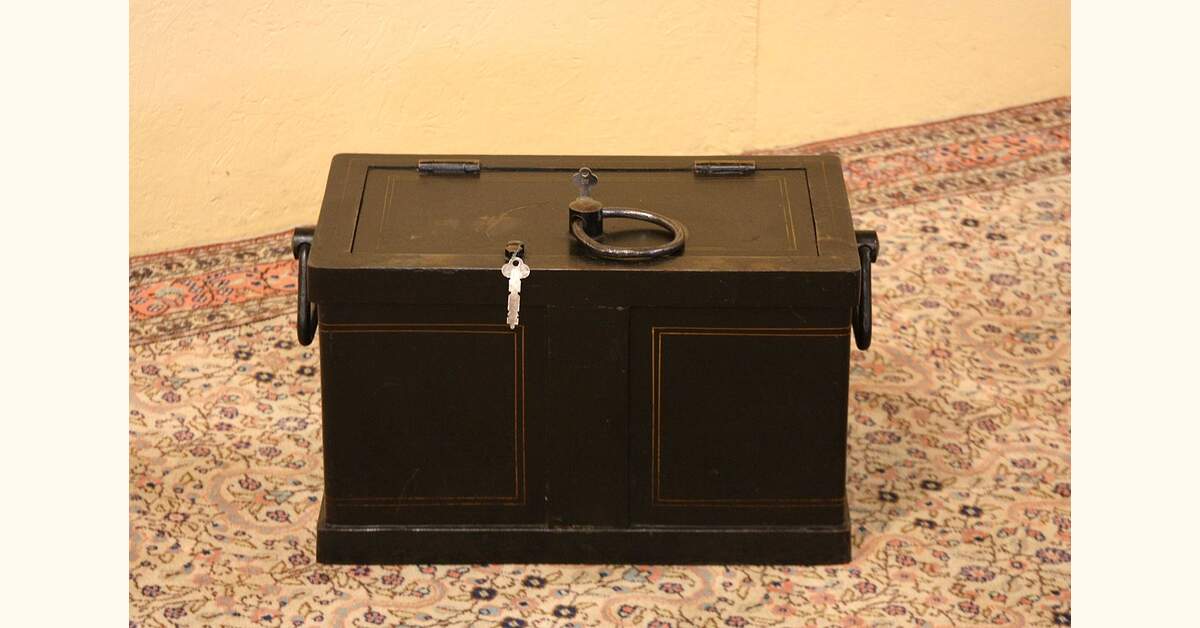 Victorian Antique 1890 Iron Safe
