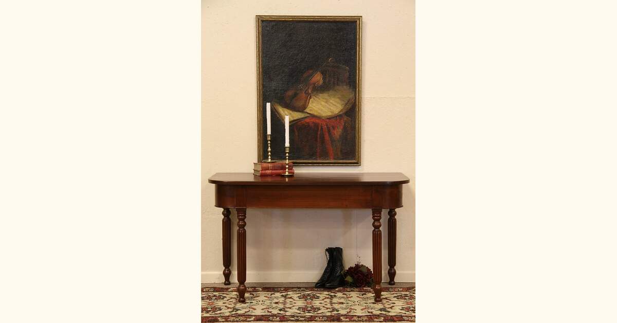 Sheraton 1825 Antique Hall Console Table