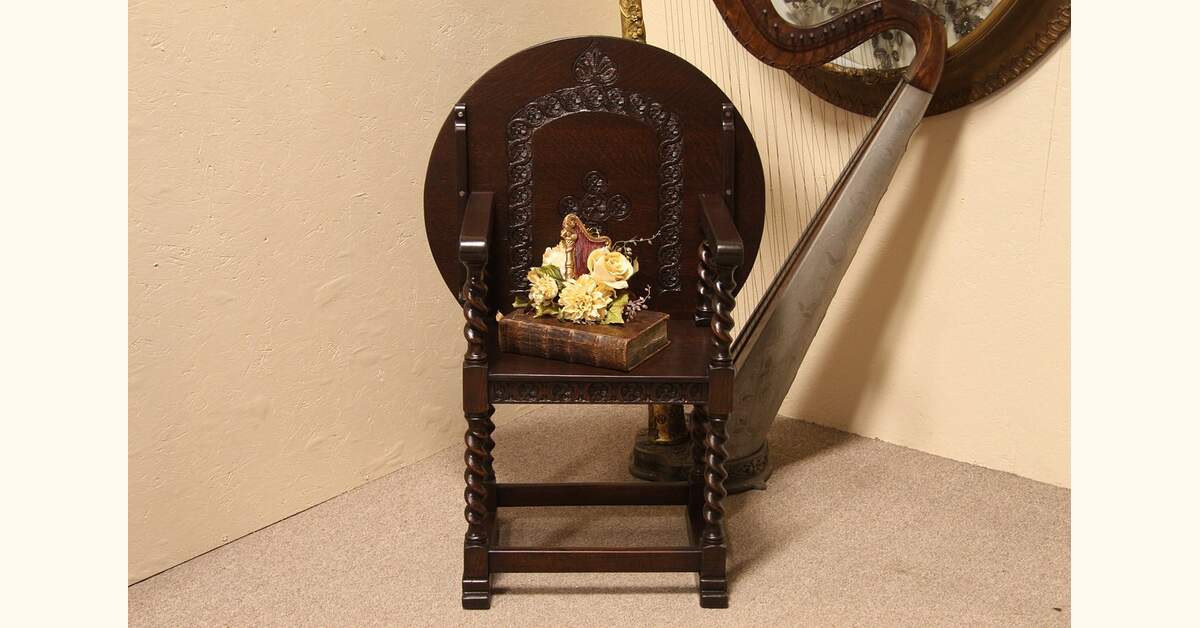 Combination Chair and Table Quartersawn Oak