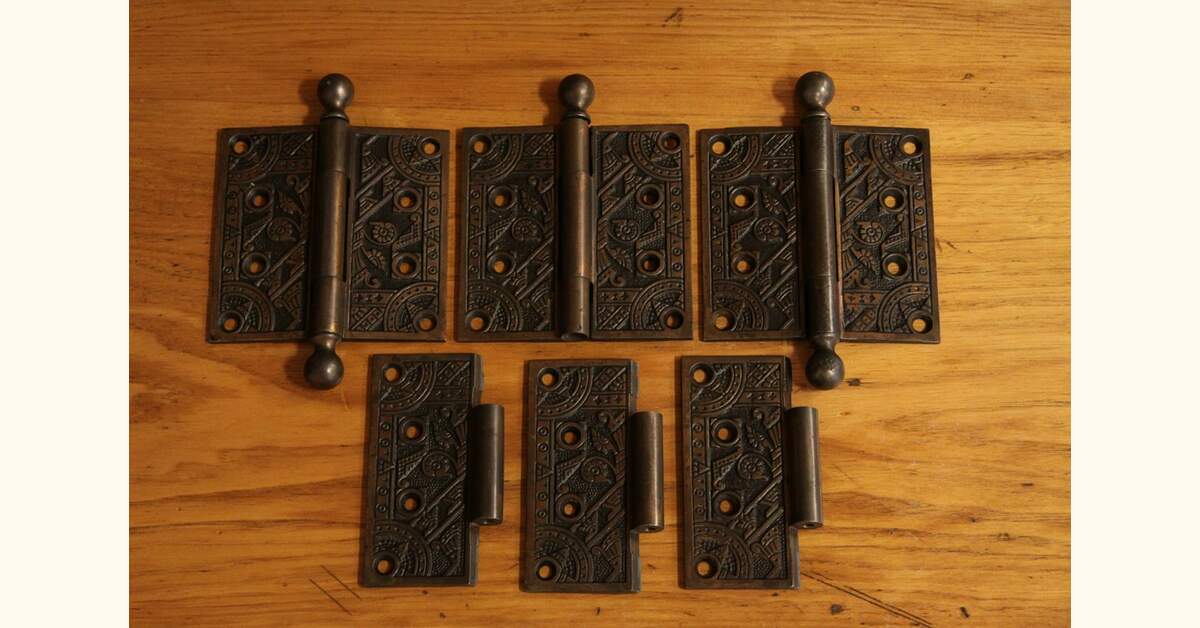 Group of Eastlake Victorian Door Hinges