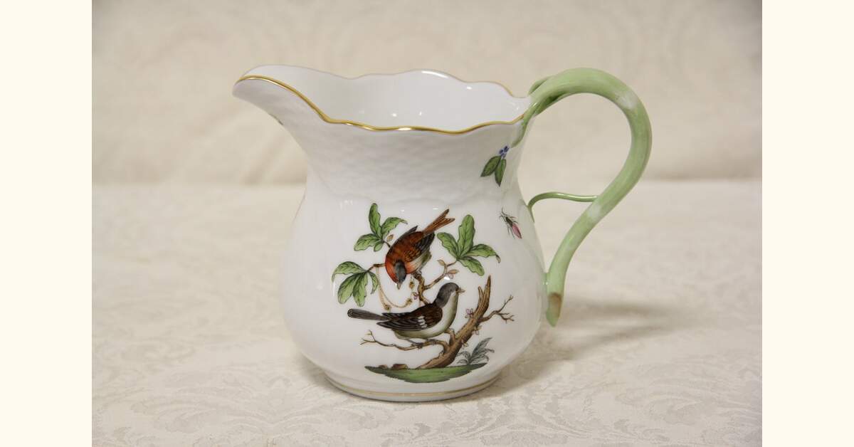 Herend Rothschild Bird 6 1/4" Milk Pitcher