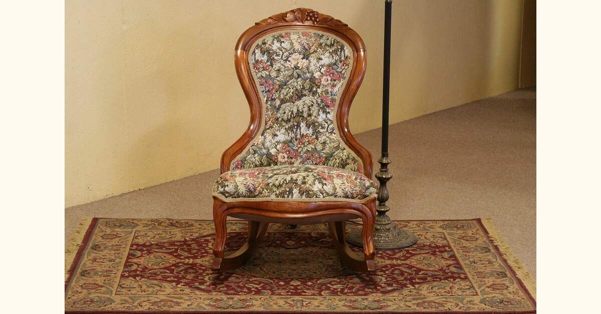 Victorian 1880's Carved Antique Rocker