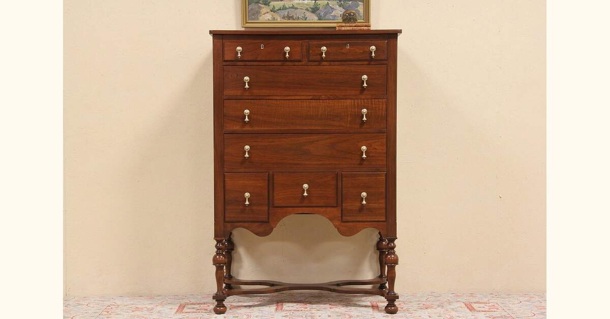 Henry VIII Style Antique 1920's Tall Chest