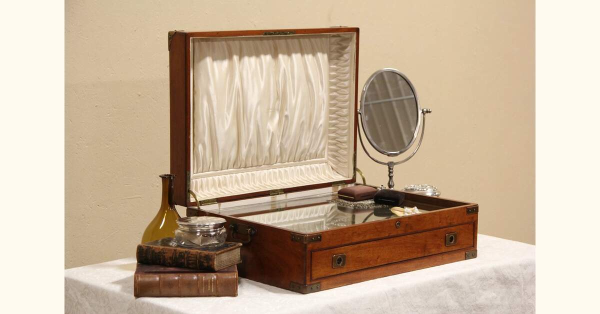 Jewelry Box or Collector Chest from 1900 Antique Silver Chest