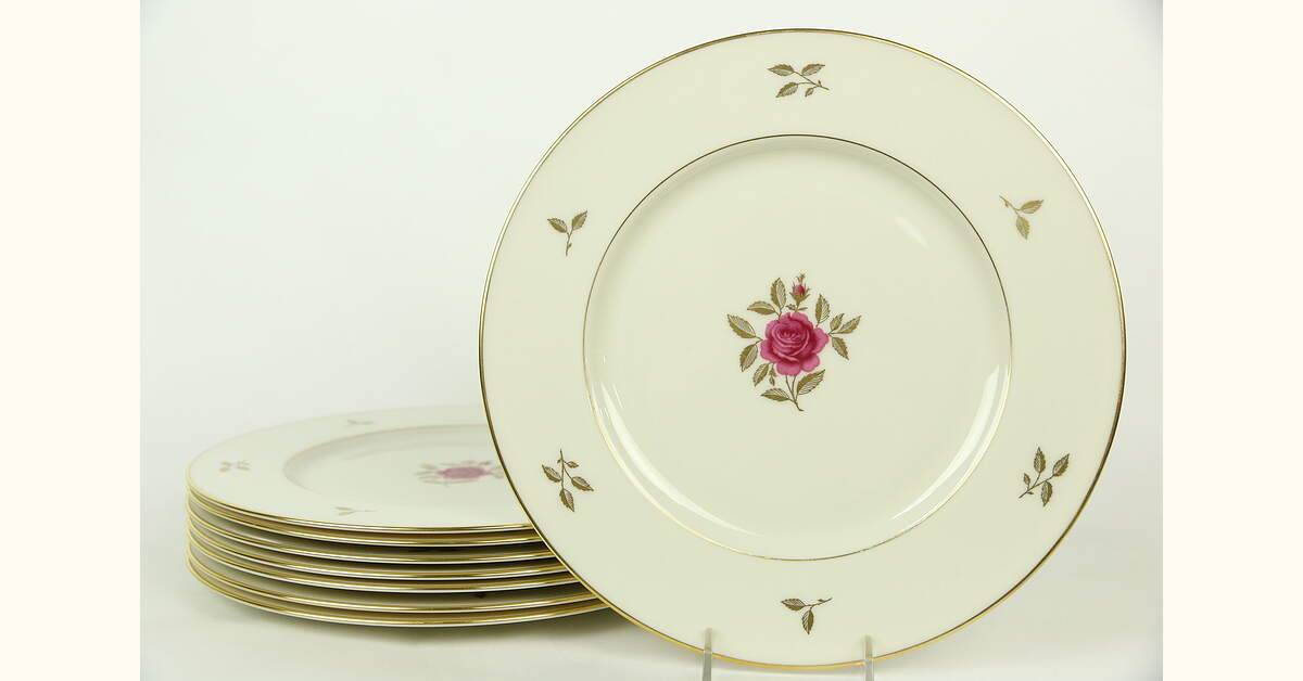 Lenox Rhodora Set of 8 Salad or Luncheon 8 1/4" Plates
