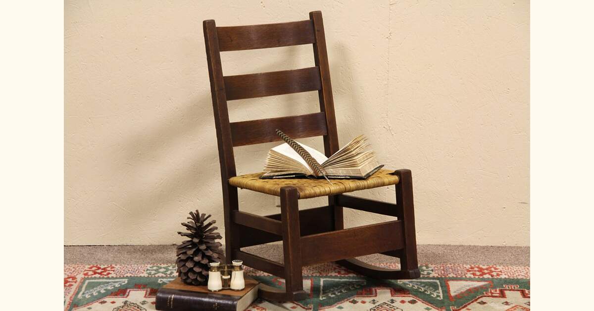 Arts & Crafts Mission Oak Antique Rocker