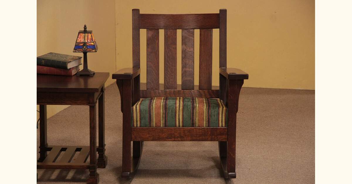 Arts & Crafts Mission Oak Antique Rocker