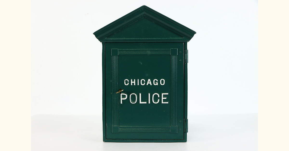 Authentic Chicago Antique Salvage Police Call Box, Refurbished