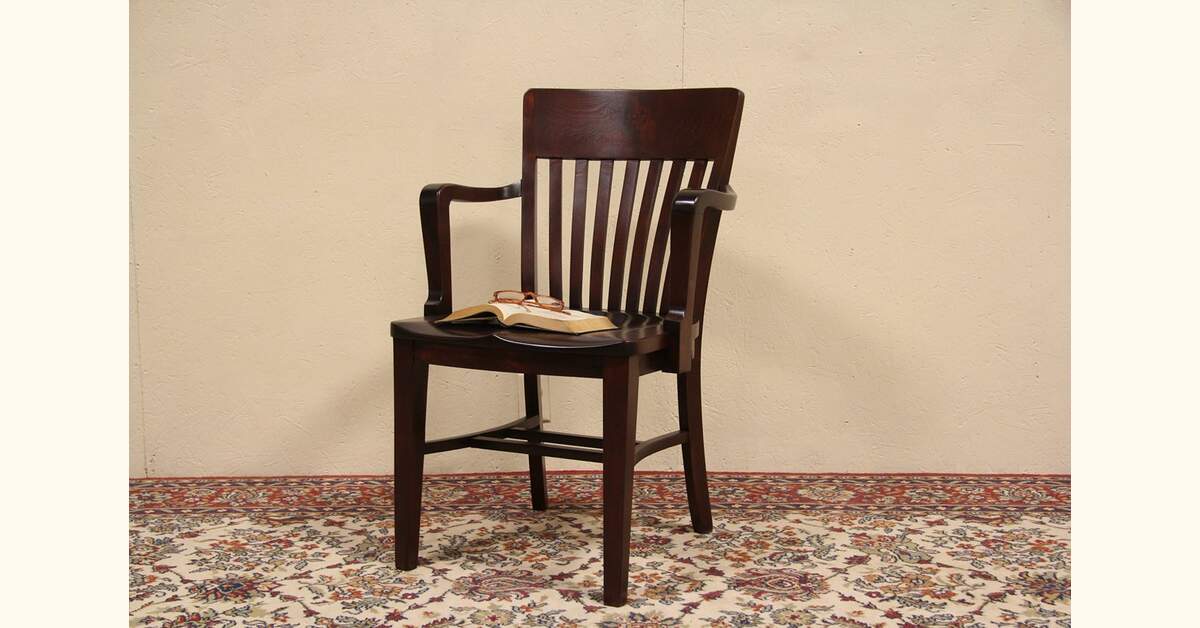 Banker Antique 1910 Armchair