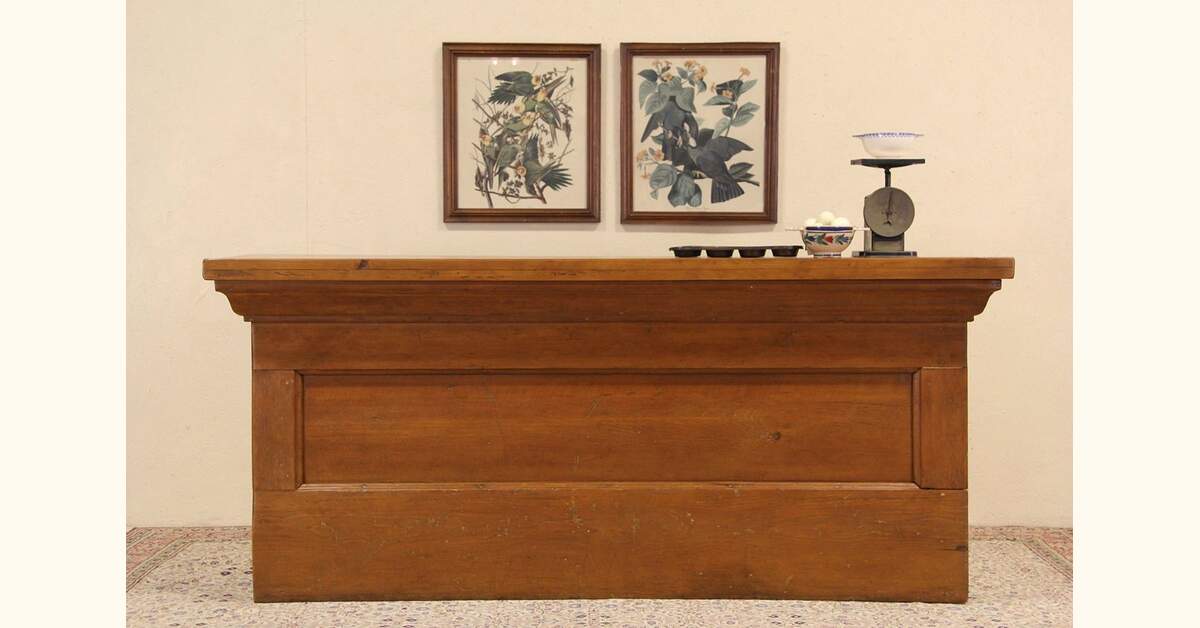 Country Pine 1890 General Store Counter, Bar or Kitchen Island