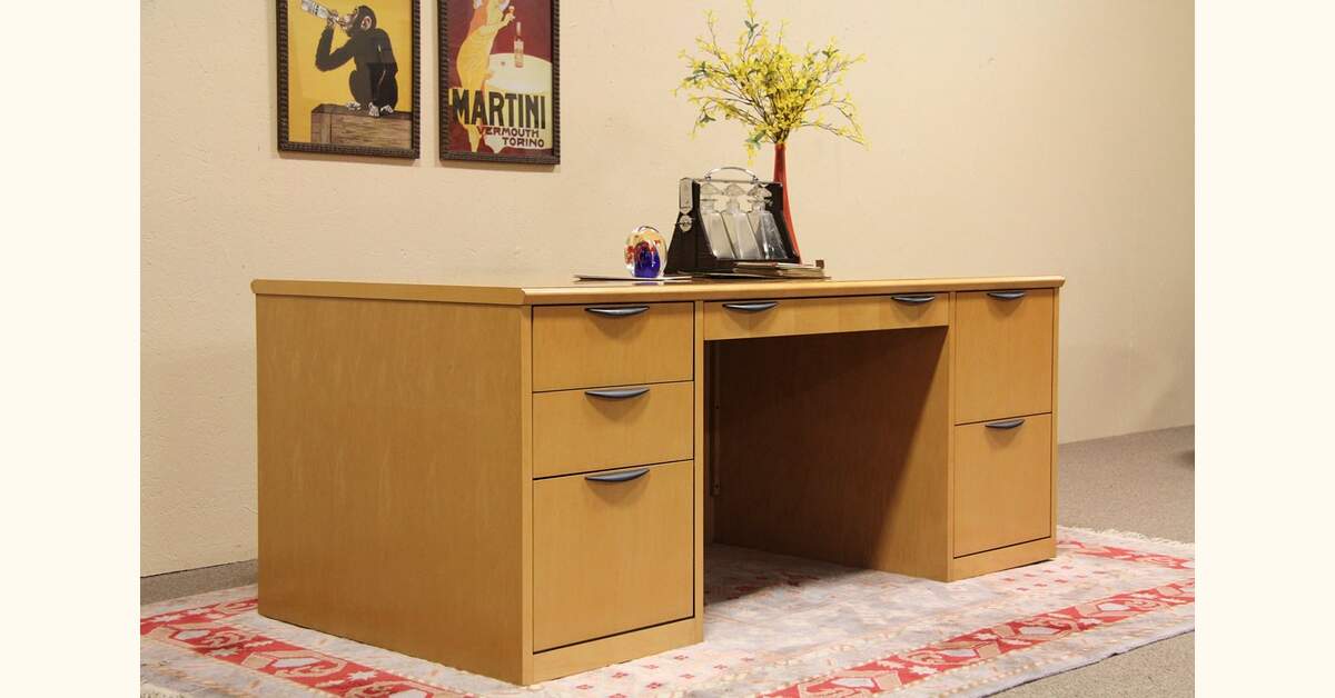 Paoli Birdseye Maple & Ebony Desk
