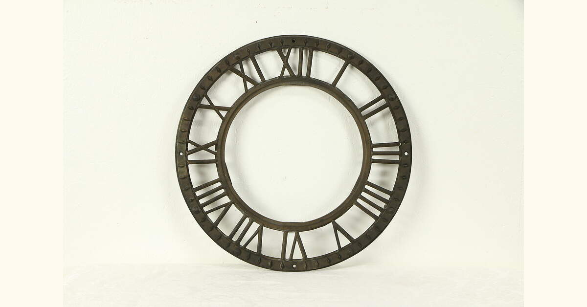 Bronze Antique 22" Clock Dial Ring, Architectural Salvage