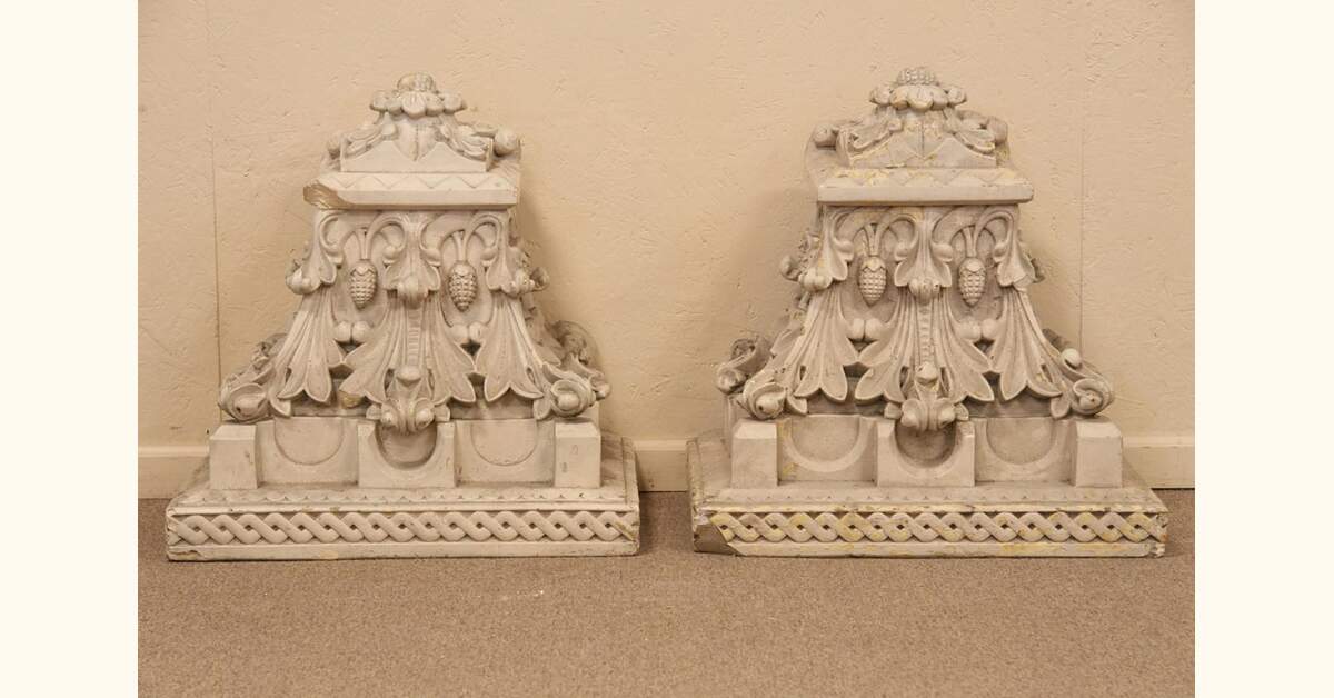 Pair of Architectural Wall Pedestals or Corbels