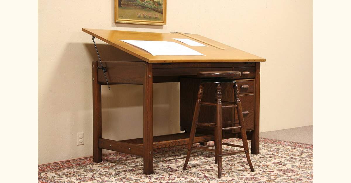 Hamilton Adjustable Drafting, Architect or Artist Desk