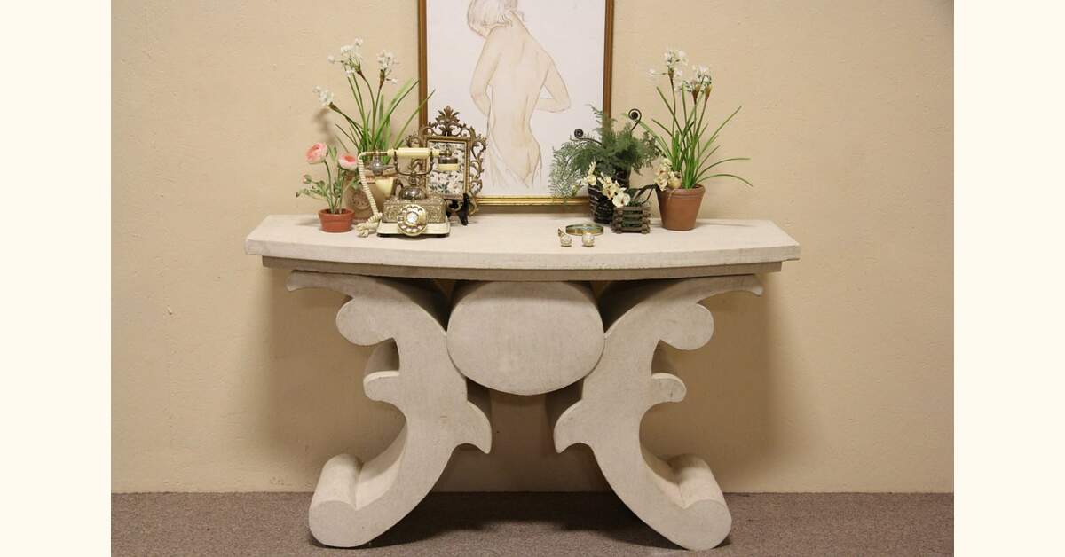 Cast Concrete Designed Console, Hall or Foyer Table