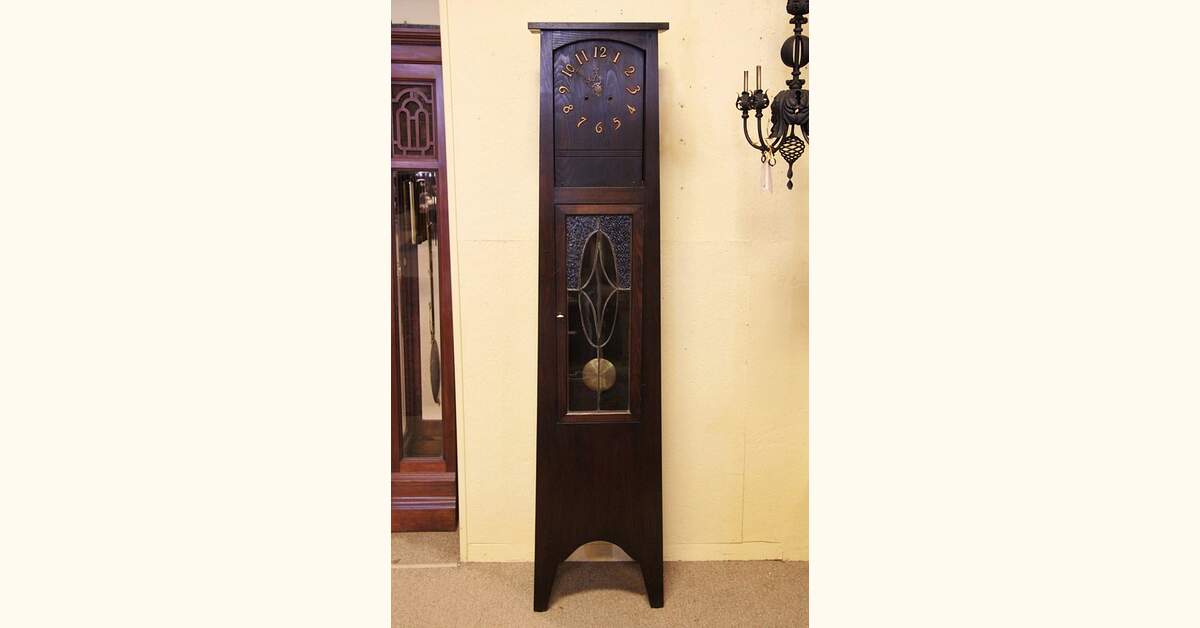 Arts & Crafts Mission Oak Tall Grandfather Clock
