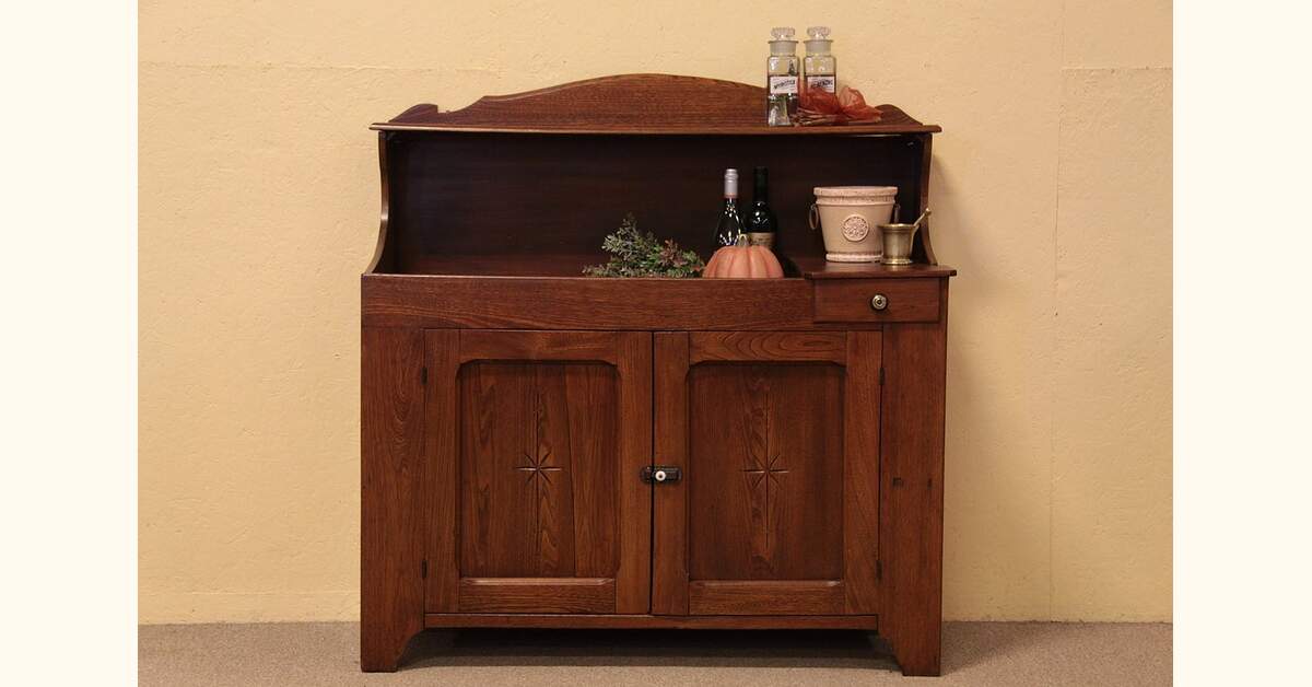 Victorian Eastlake Antique Dry Sink