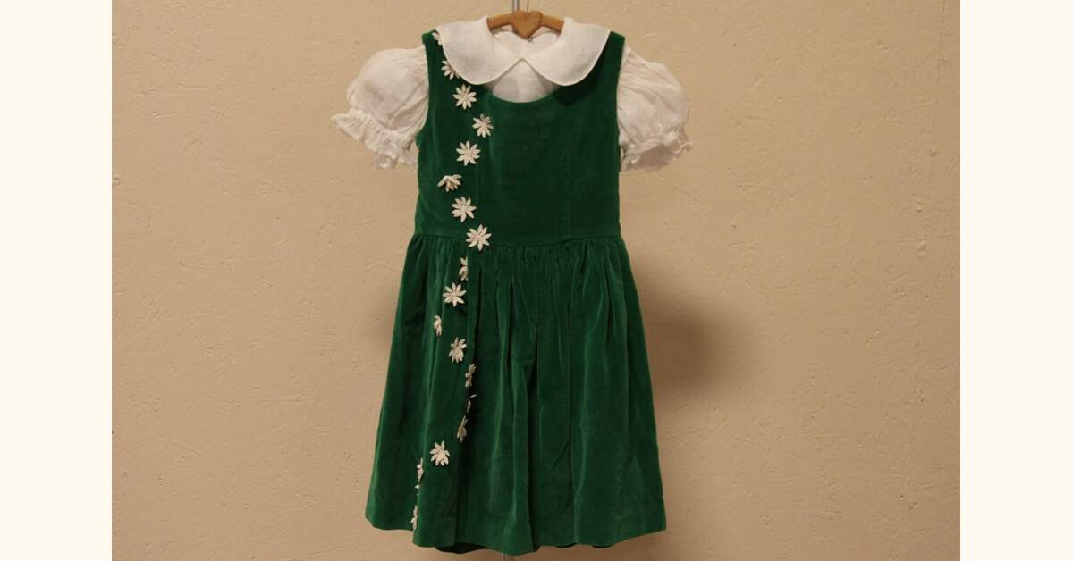 4 Vintage Easter Dresses 2 are Gingham and 2 are Velvet