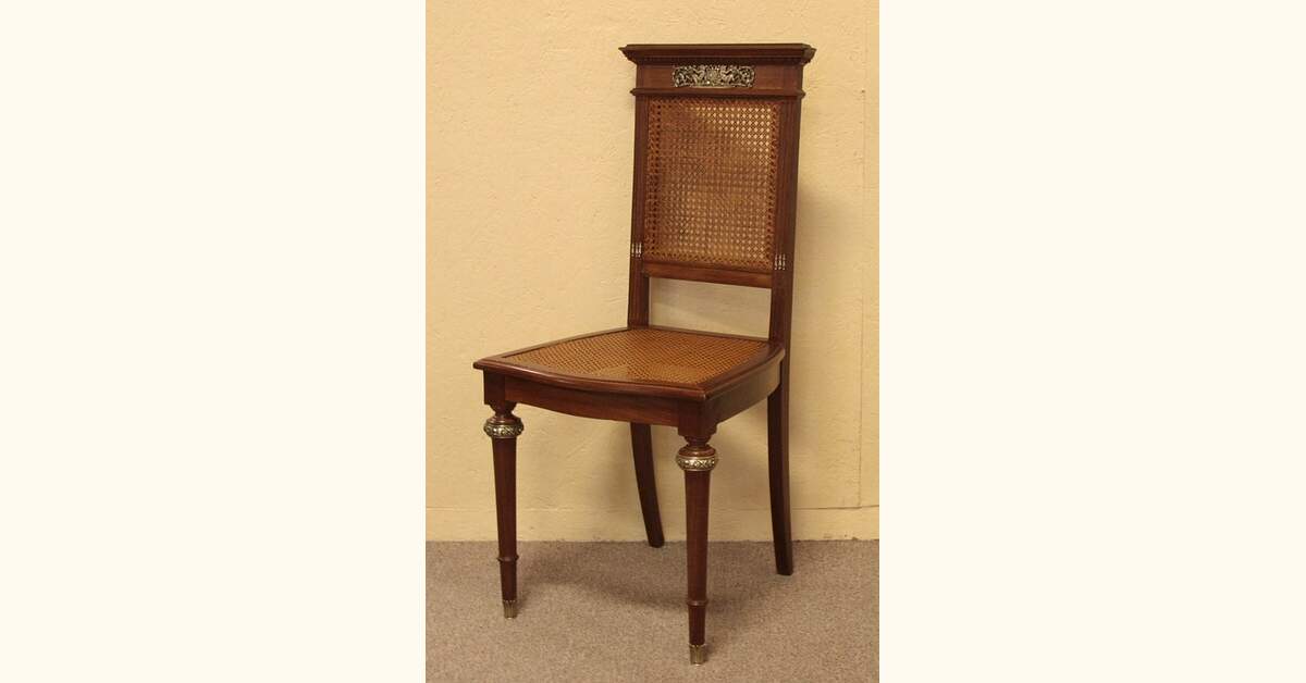 French Side Chair, Bronze Mounts