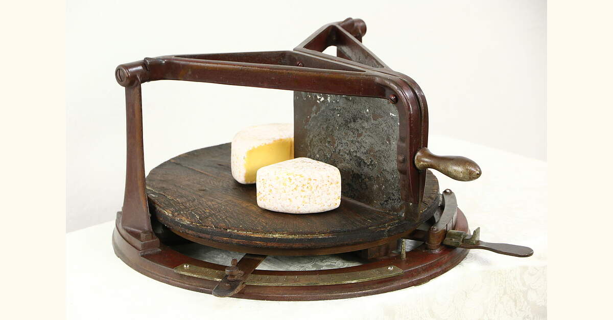 Templeton Signed Computing Scale Antique Iron Cheese Cutter, Pat. 1903