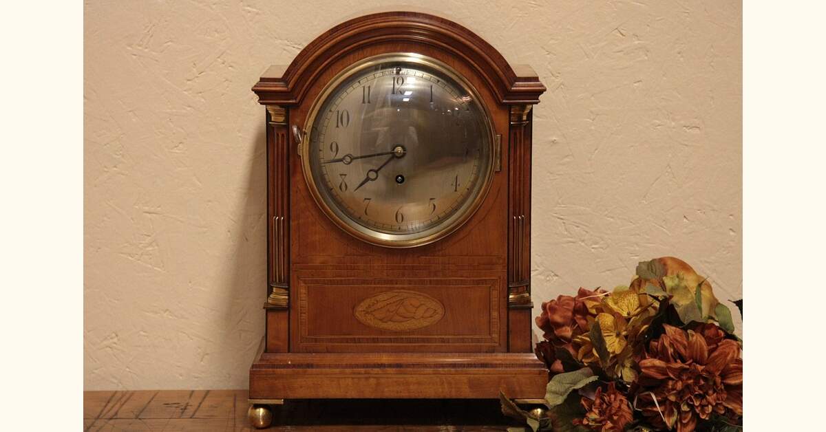 Georgian Antique 1800 Fusee Mantle Clock