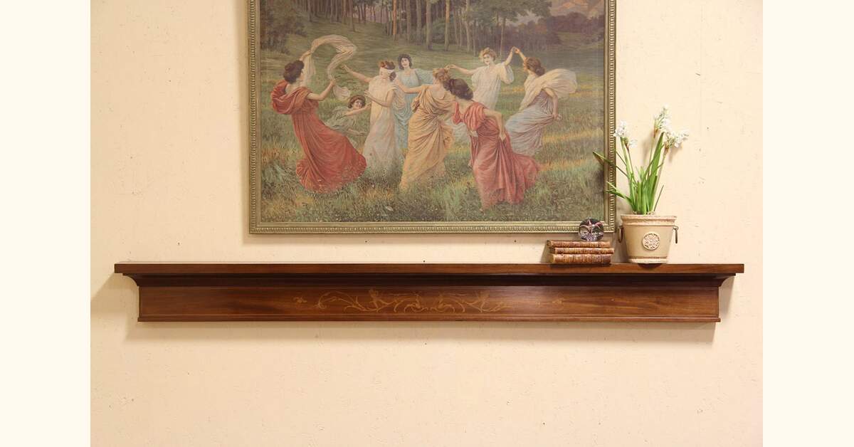 Architectural Salvage Antique 1900 Ledge or Mantel Shelf