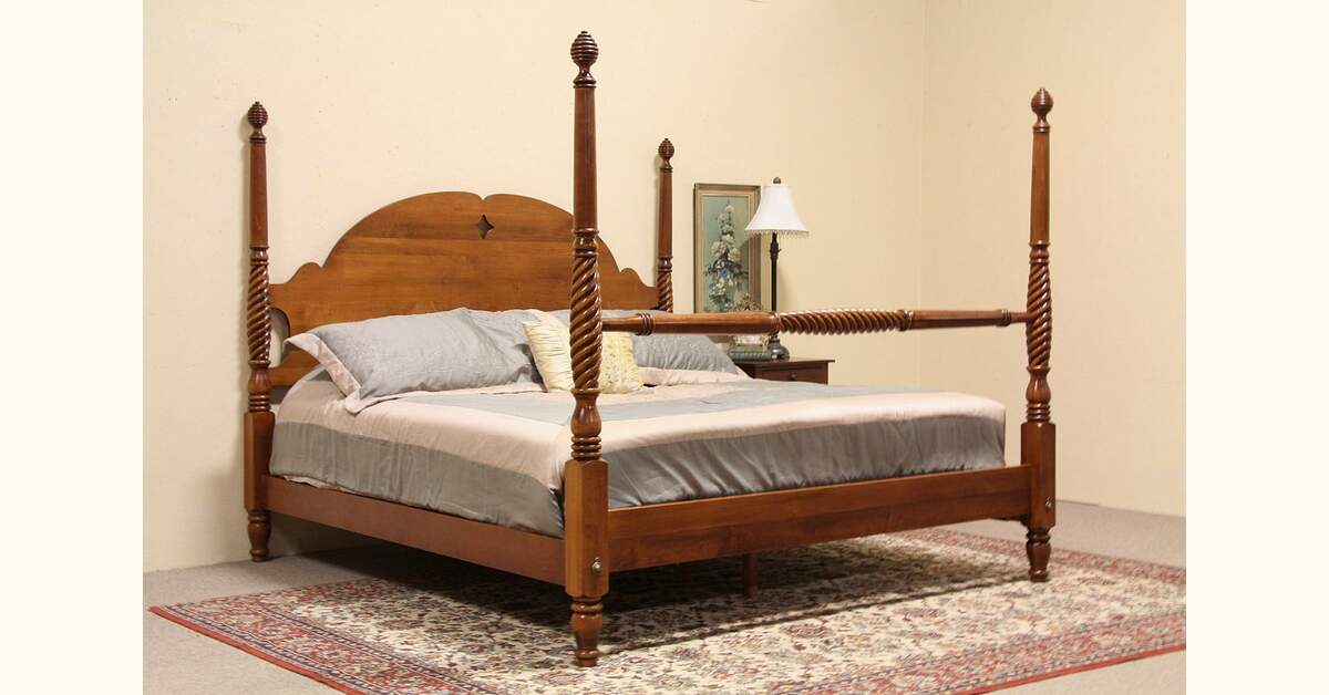 Ethan Allen King Size Poster Bed