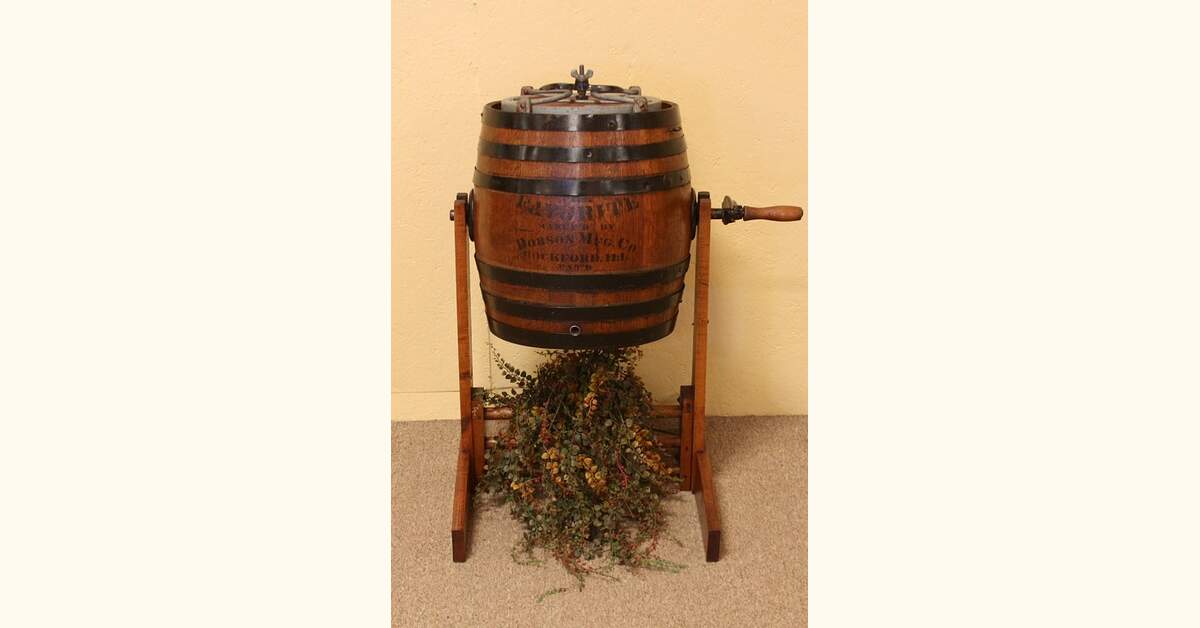 Dobson Rockford Oak Barrel Butter Churn