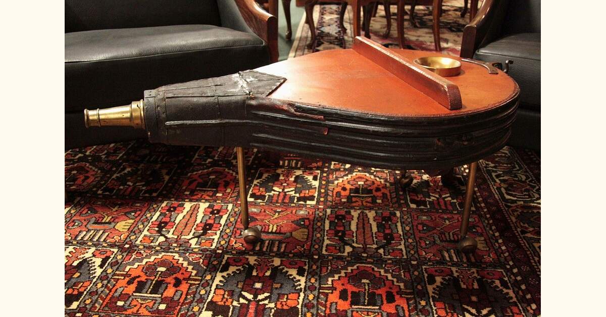 Coffee Table from Blacksmith's Leather Bellows
