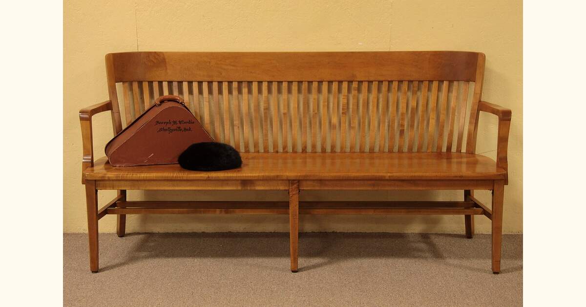 Tiger Maple Antique 6' Bench