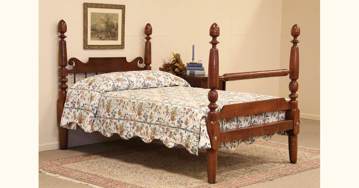 Country Antique 1840 Bed, Full Size